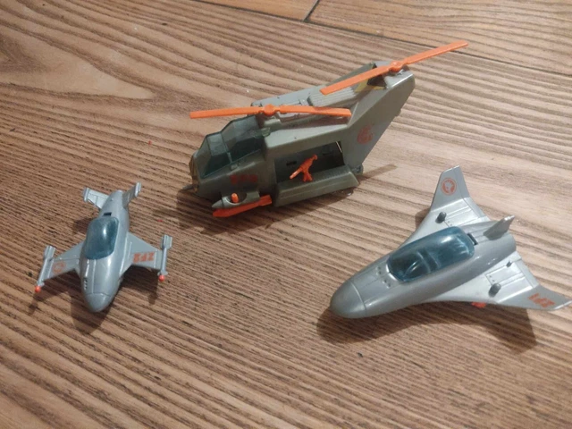 BLUEBIRD ZERO HOUR, 1 hélicoptere, 2 avions, jet, 1989, vintage, Mattel ...