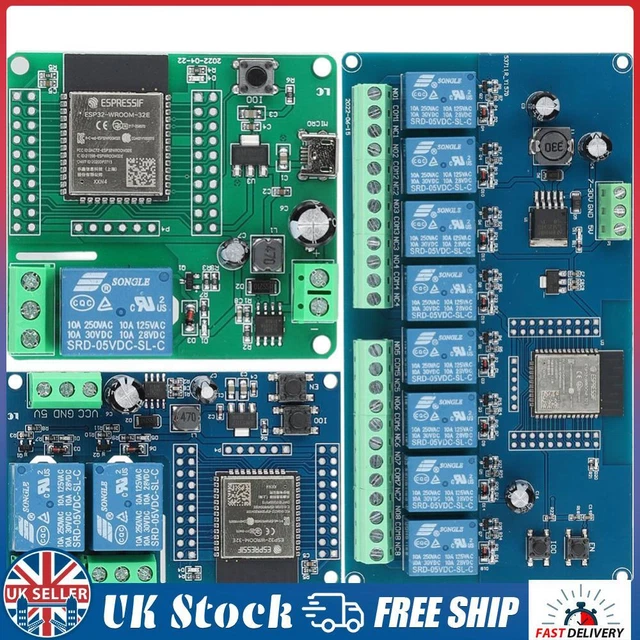 Esp32 Esp32 Wroom Development Board Dc 5 3060v Esp32 Wifi Bt Ble Relay Module £989 Picclick Uk