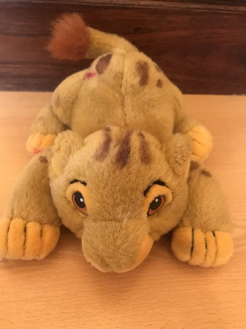 VINTAGE DISNEYLAND LION King SIMBA Lying Soft Plush Toy 14" Walt Disney ...