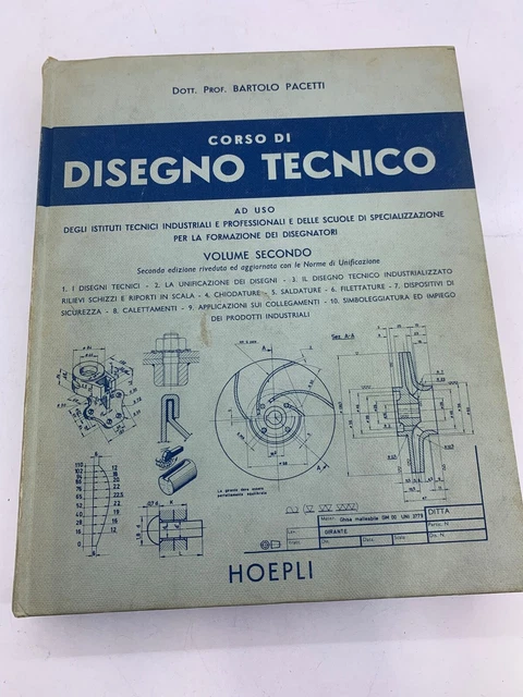 CORSO DI DISEGNO tecnico Bartolo pacetti hoelpi volume primo 1 EUR 12 ...