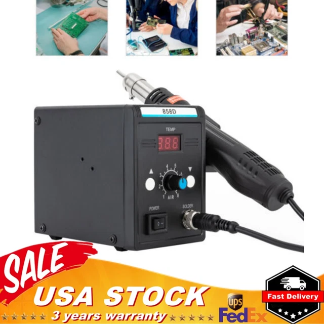 HOT AIR REWORK Station,SMD Soldering Station Heat Gun for Electronics ...