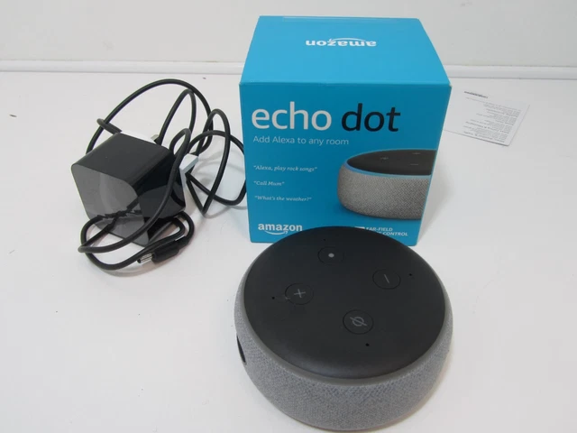 AMAZON ECHO DOT 3rd Generation Smart Alexa Speaker Grey + Charger £18.00 - PicClick UK