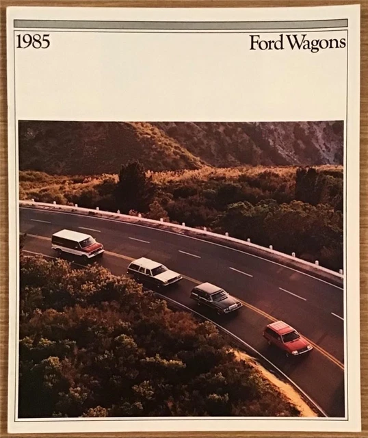 FORD WAGONS USA Sales Brochure 1985 #029-Rev 1/85 ESCORT Club Wagon ...