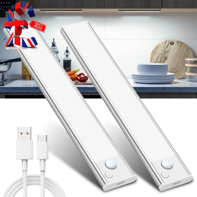 UNDER CUPBOARD KITCHEN Lights LED - Cabinet Light Motion Sensor Indoor ...