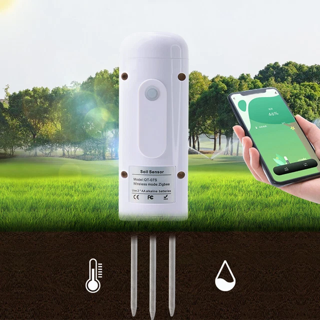 HOT WIRELESS SMART Zigbee Soil Tester Soil Moisture Meter Works Durable ...