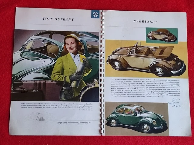 1953 VOLKSWAGEN VW Brochure Originale Publicite Catalogue Bernd Reuters ...