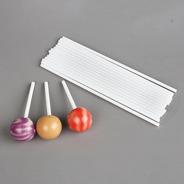 100PCS 8/10/15CM WHITE Paper Solid Core Lollipop Sticks for Chocolate ...