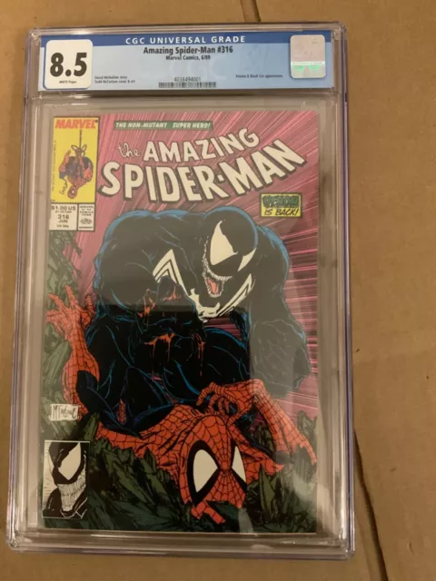 Amazing Spider Man 316 Cgc 85 Venin Chat Noir Eur 14454 Picclick Fr