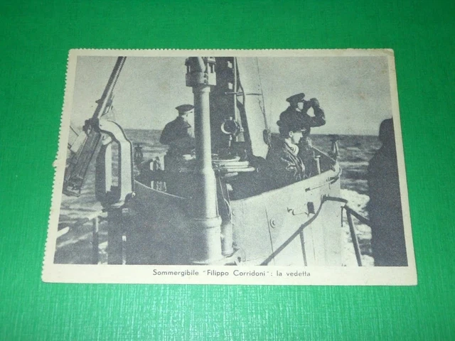 CARTOLINA PROPAGANDA PNF - Militaria WWII - Sommergibile Filippo ...