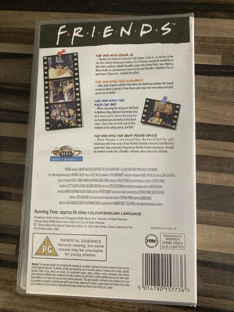 FRIENDS SERIES 3 Episodes 1-8 PAL VHS Box Set PG 1998 Gail Mancuso Ep 1 ...