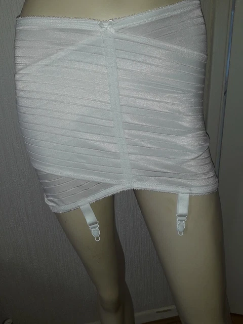 VINTAGE SILHOUETTE WHITE Open Girdle/4 Suspenders. Size 2 Waist 27-28 ...
