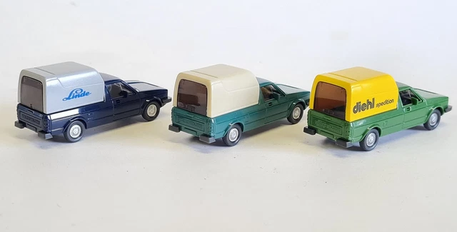 WIKING VW CADDY, 3 verschiedene, Diehl Linde Konvolut, neuwertig ohne ...