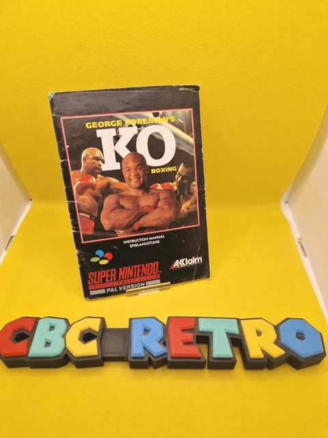 SUPER NINTENDO SNES George Foreman KO Boxing manual Instructions PAL £9 ...