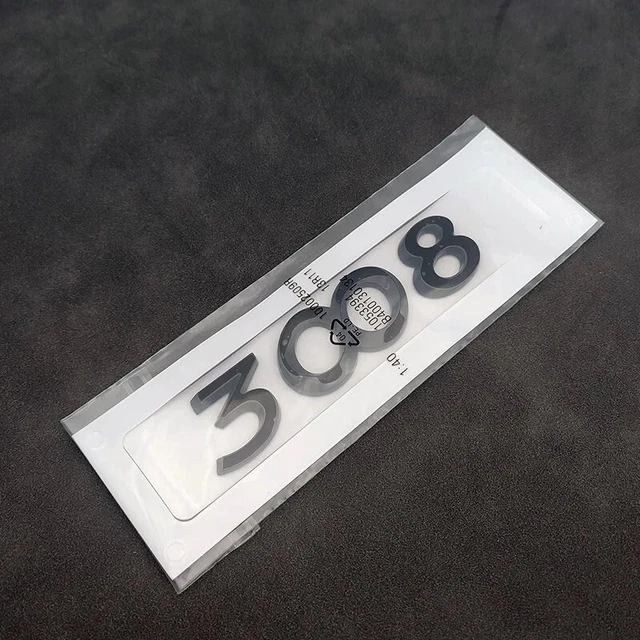 LOGO PEUGEOT 3008 Insigne Sigle Monogramme Embleme Noir Autocollant EUR ...