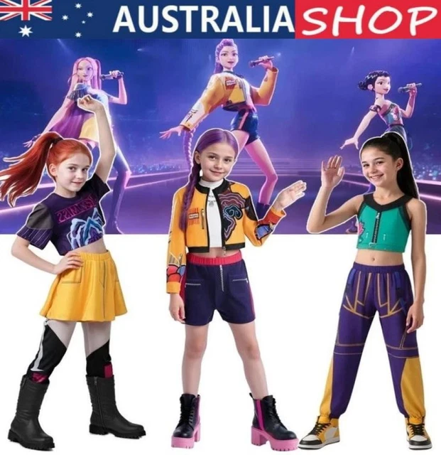 KIDS KPOP DEMON Hunters Book Week Dress Up Girls Rumi Mira Zoey Cosplay ...