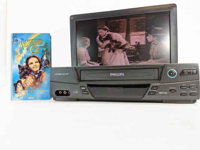 PHILIPS VR620CAT21 HI-FI Stereo 4-Head VCR VHS Recorder Player No ...