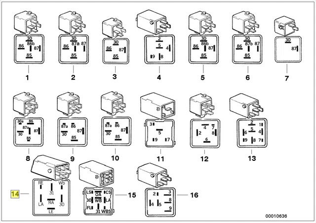 BMW E34 E32 E31 E36 Danger Warning Feux Clignotant Relais 61361388533 Used Vrai EUR 64,10 ...