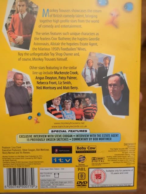 MONKEY TROUSERS 2X DVD Set Rare Vic Reeves Bob Mortimer Two Disc ITV ...
