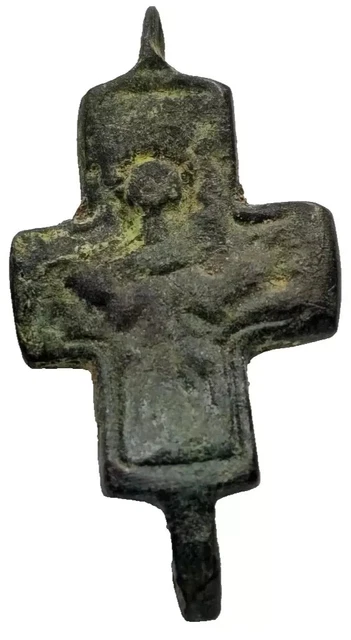 RARE ANCIENT-BYZANTINE BRONZE Cross Pendant Encolpion- 500-700 Ad.3.0Gr ...