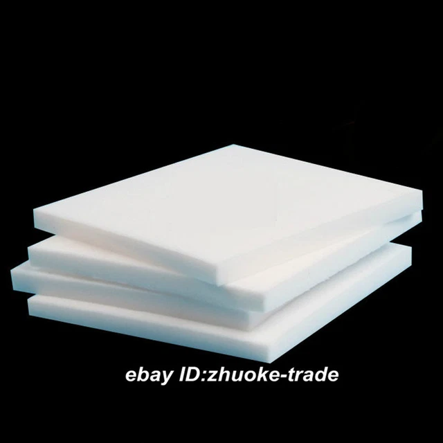 TEFLON PTFE VIRGIN Sheet 12mm Thick White Plastic Panel F4 Bearings ...