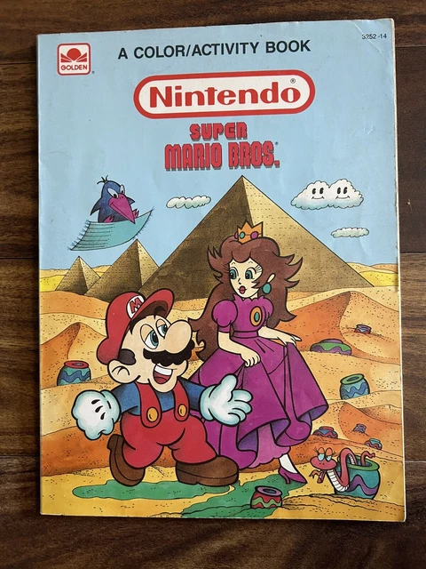 VINTAGE 1989 NINTENDO Super Mario Bros - Color/Activity Book Golden 80 ...