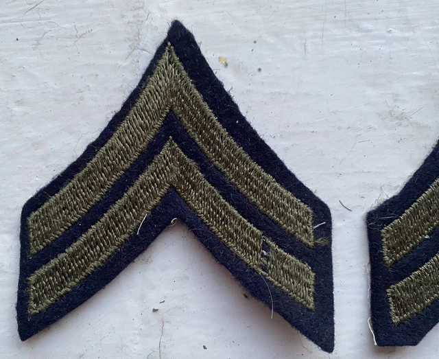 WW2 US ARMY Corporal Rank Stripes Pair American Original £18.99 ...