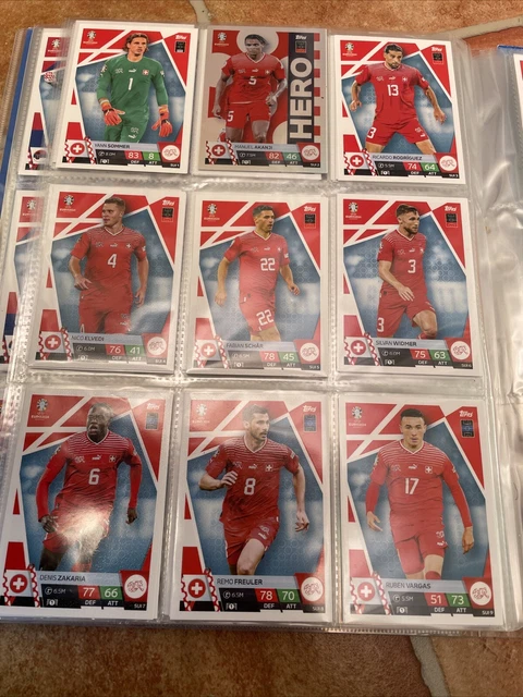 MATCH ATTAX EURO 2024 Switzerland Full Team Set of 18 Base Cards £3.25 ...