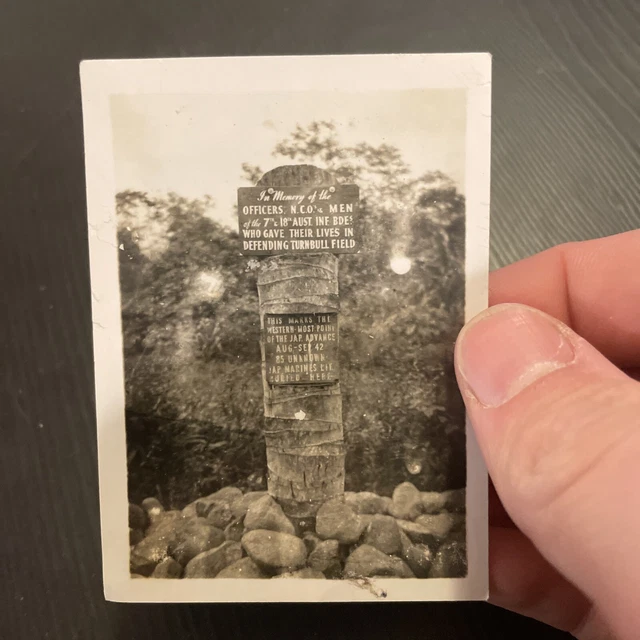 ORIGINAL VINTAGE PHOTO WAR AIF ANZAC WW2 Turnbullfield Memorial Jap ...