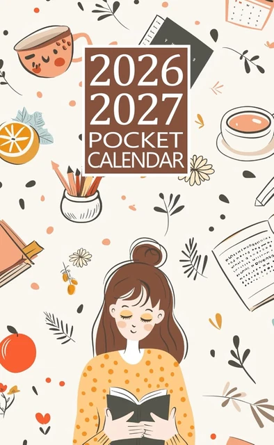 POCKET CALENDAR 2026-2027: Two Year Monthly Planner 2026-2027 for Purse ...