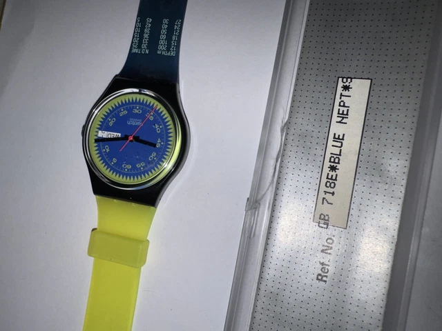 SWATCH GB 718 Blue Neptune Serie Snorkeling Comme Neuve Dans Sa Boite ...