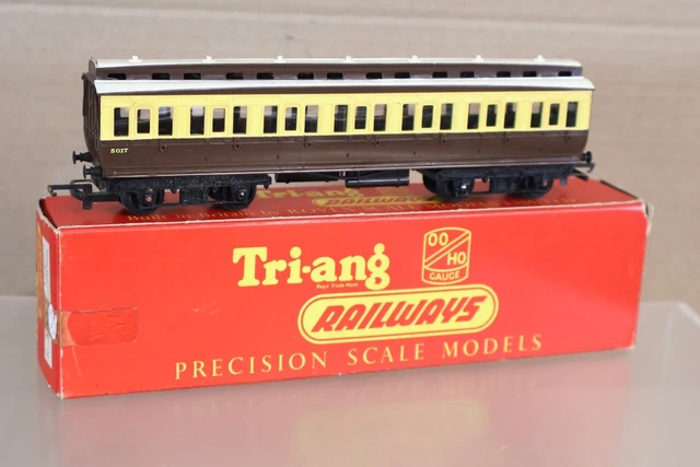 TRIANG HORNBY R332 GW GWR Claire-Voie Composite Coach 5017 De 1962 1oj ...