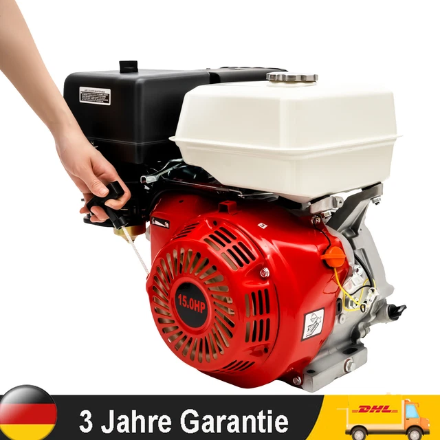 4-TAKT 15 PS OHV Einzylinder Benzinmotor Schwerlastmotor 9.7KW 420CC Luftkühlung EUR 275,00 ...