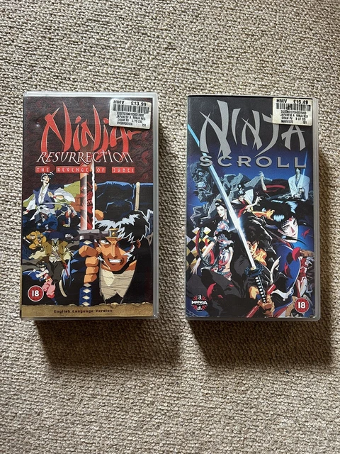 NINJA SCROLL AND Ninja Resurrection Vhs Manga, Adv, Anime 18+ £12.99 ...