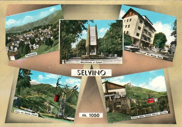 1962 SELVINO VIA Monte Rosa Monumento Caduti funivia panorama Bergamo ...