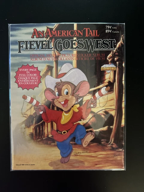 1991 DIAMOND AN American Tail Fievel Goes West Sticker Album 0080 EUR 8 ...