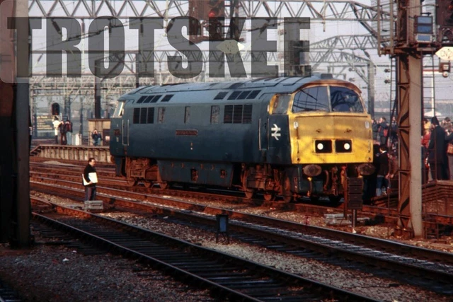 35MM SLIDE BR British Railways Diesel Loco Class 52 D1023 Crewe 1977 ...