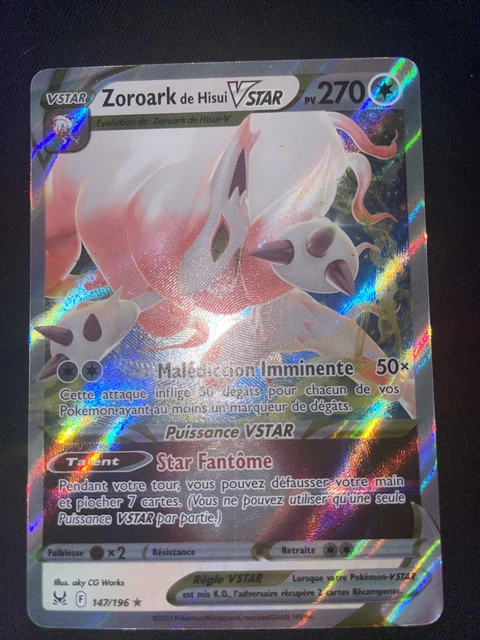 CARTE POKÉMON ZOROARK DE HISUI VSTAR EB11 ORIGINE PERDUE 147/196 FR NEUF EUR 5,00 - PicClick IT