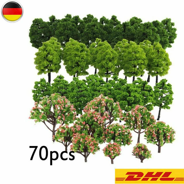 70*MIXED MODEL TREES Scale Train Garden Park Diorama Landscaping Track ...