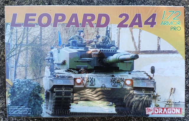 MODELLBAUSATZ DRAGON LEOPARD 2A4 in 1:72 Panzer Bausatz eingeschweißt ...