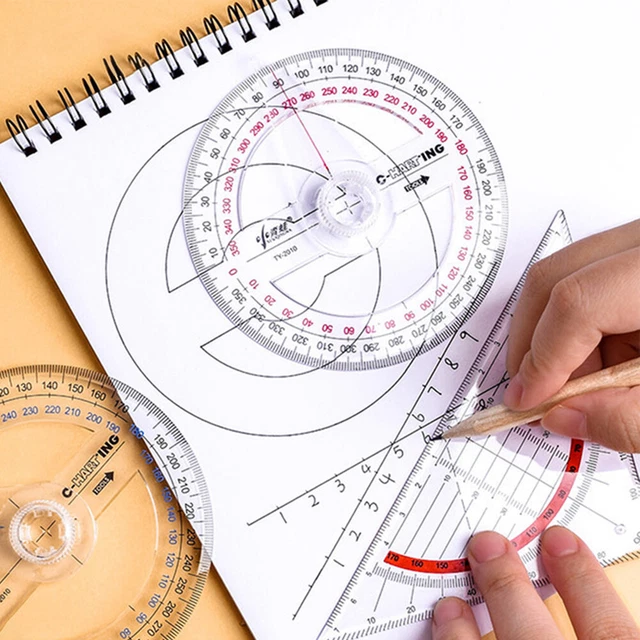 SWING RULER PROTRACTOR All Circular Pointer Angle Finder Meter ...
