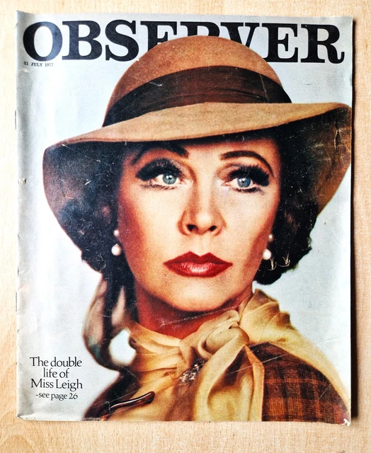 OBSERVER MAGAZINE 31ST July 1977 Vivien Leigh Laurence Olivier Judi ...