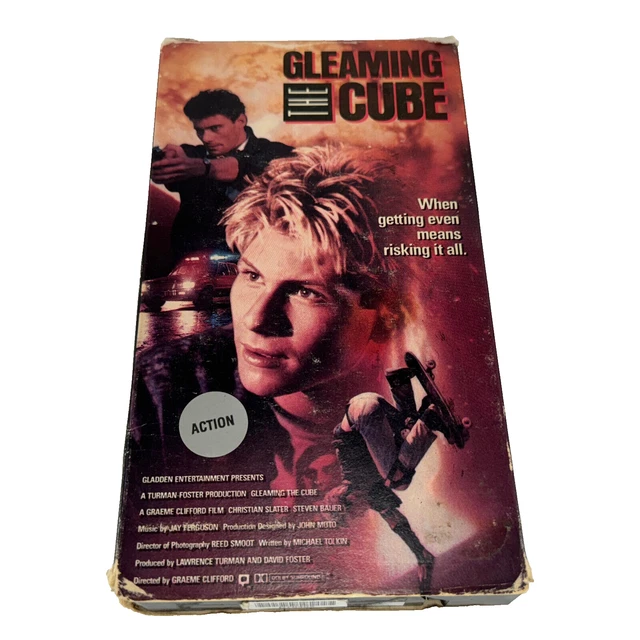 GLEAMING THE CUBE VHS 1989 Skateboard Christian Slater Tony Hawk RARE ...