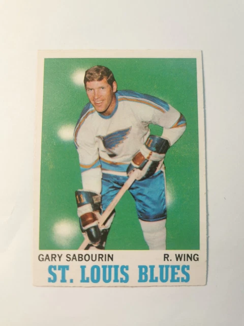 1970-71 GARY SABOURIN #96 VG-EX OPC St Louis Blues Star NHL Hockey Card ...