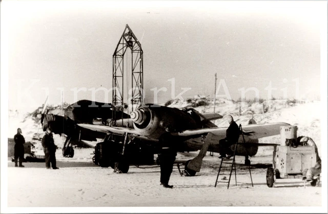 A570 FOTO WEHRMACHT Archiv Repro Luftwaffe Flugzeug Fw190 Winter Front ...