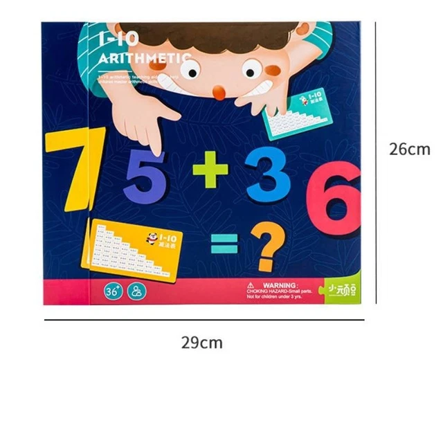 WOODEN MAGNETIC MATH Book For Kids Educational Toy For Early Learning ...