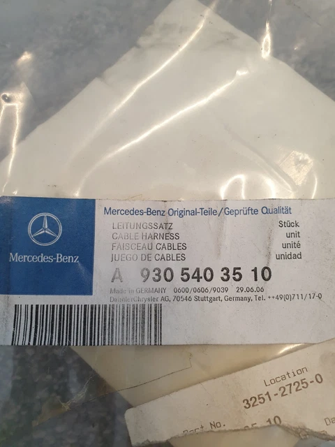 MERCEDES-BENZ ACTROS BRAKE wear sensor cable A9305403510 OEM PART EUR ...