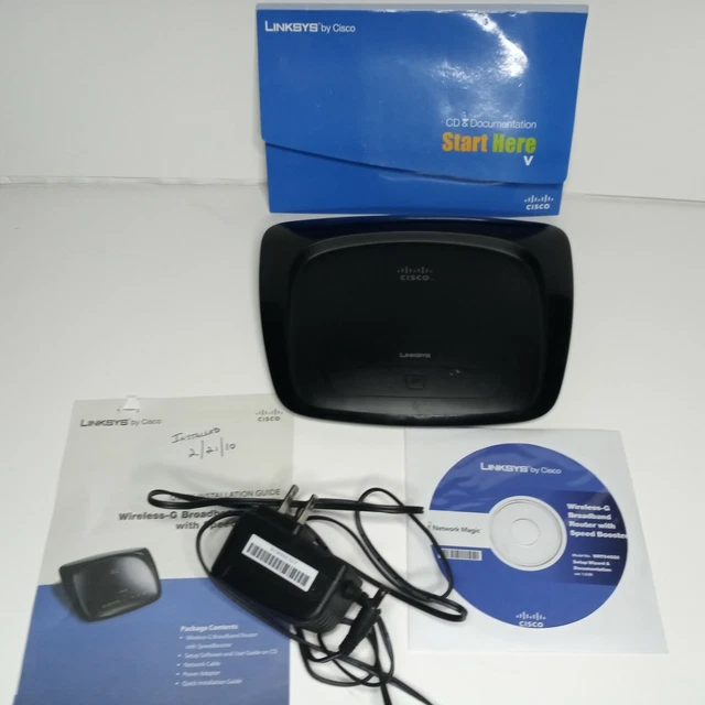 CISCO LINKSYS WRT54GS2 v1 54 Mbps 4-Port 10/100 Wireless G Broadband ...