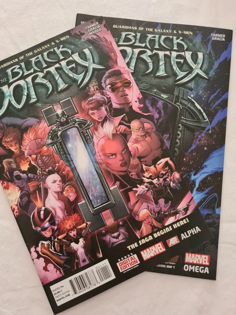 GUARDIANS OF THE Galaxy X-Men Black Vortex Alpha #1 & Omega #1 Marvel ...