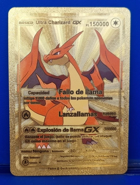CARTA TARJETA POKEMON Español Ultra Charizard GX 127/255 Color Oro ...