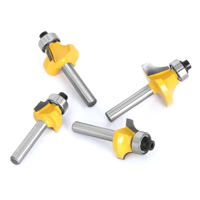 PUNTA ROUTER ROTONDA 6 mm/1/4 gambo angolo con fresatura ...